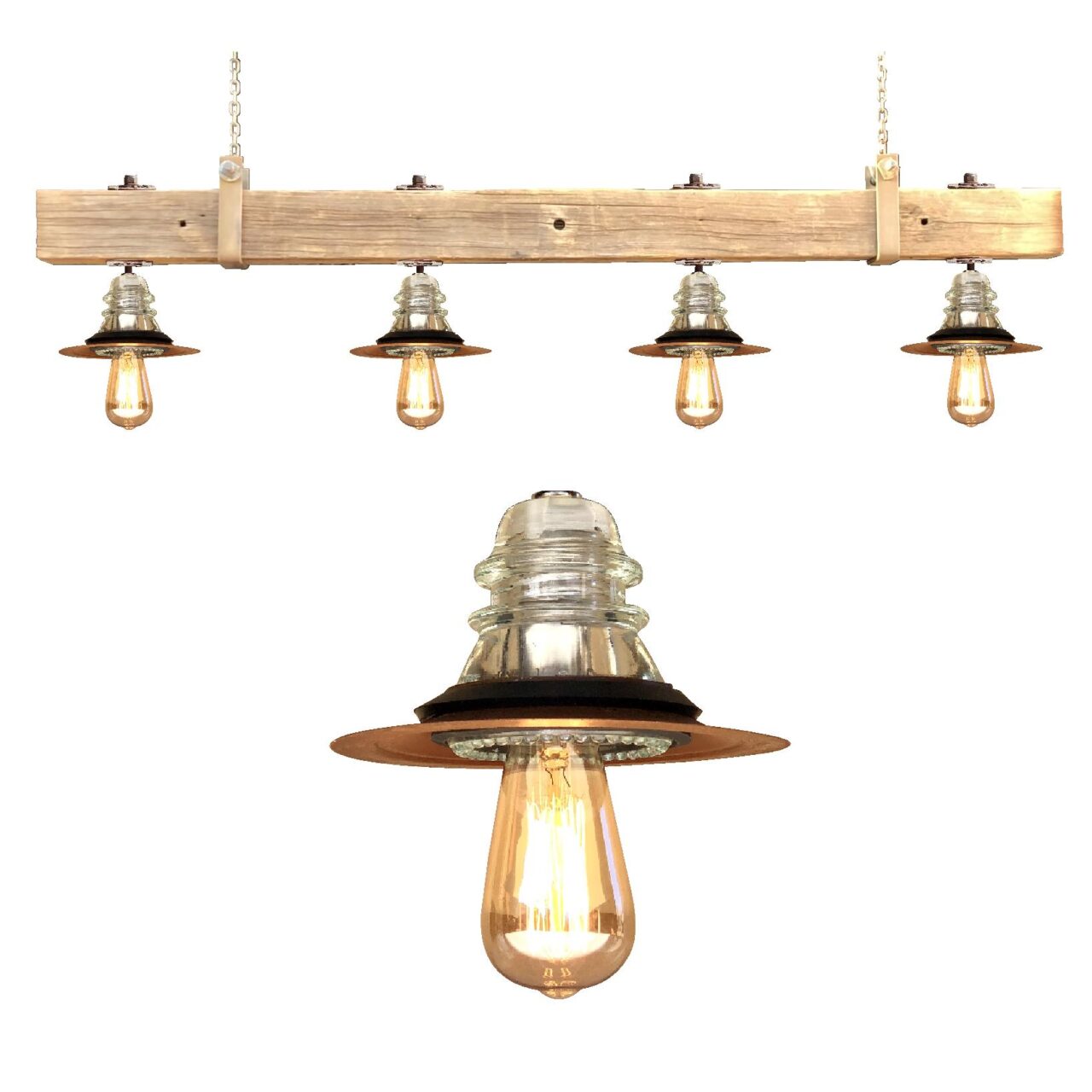 Utility Pole Crossarm Beam Chandelier Edison Bulb 4 dimming – RailroadWare
