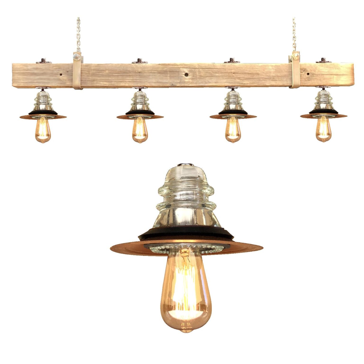 Utility Pole Crossarm Beam Chandelier Edison Bulb 4 dimming – RailroadWare
