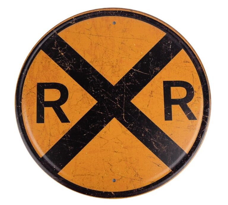 Railroad Crossing Sign 12″ 4 Insulator Light Chandelier 12″ – RailroadWare