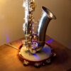 Saxophone Table Lamp & Blue Night Light with 10" Tambourine Base ...