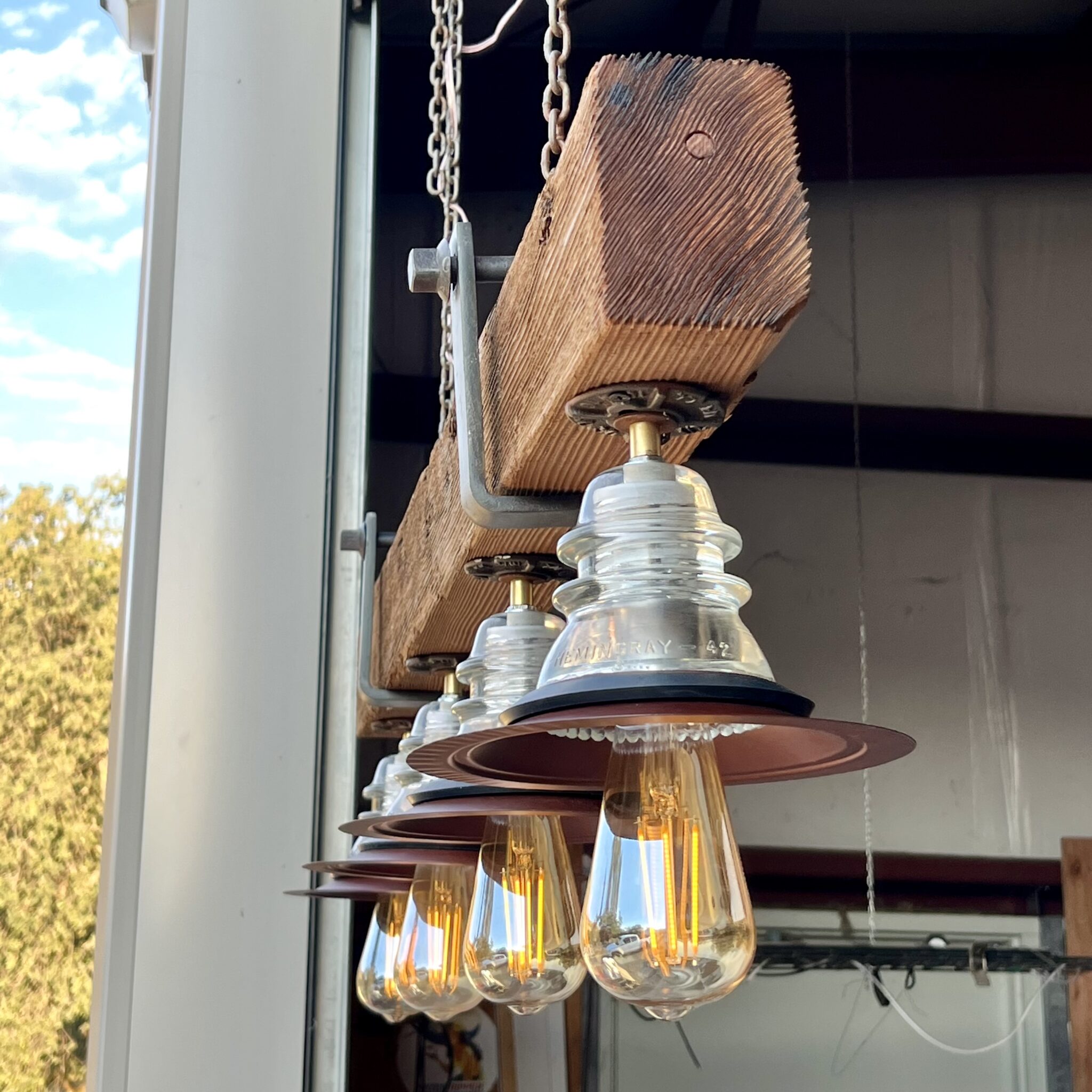 Utility Pole Crossarm Beam Chandelier Edison Bulb 4 dimming – RailroadWare