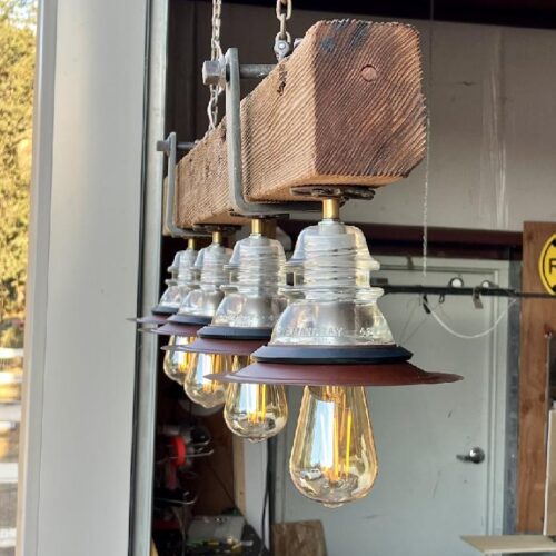 Utility Pole Crossarm Beam Chandelier Edison Bulb 4 dimming – RailroadWare