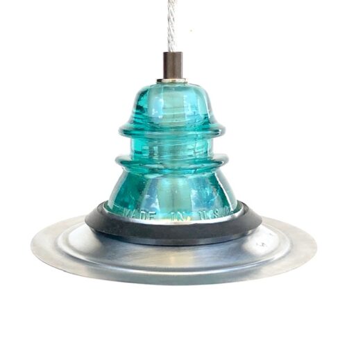 Insulator Light LED Pendant 7″ BG Rusted Metal Hood 120V/6W 500 lumen ...